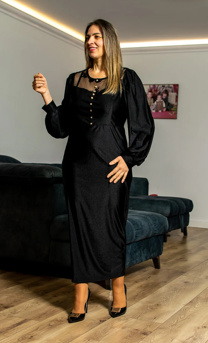 Rochie neagra simpla | rochie neagra marime mare | 200 – 160 lei ...
