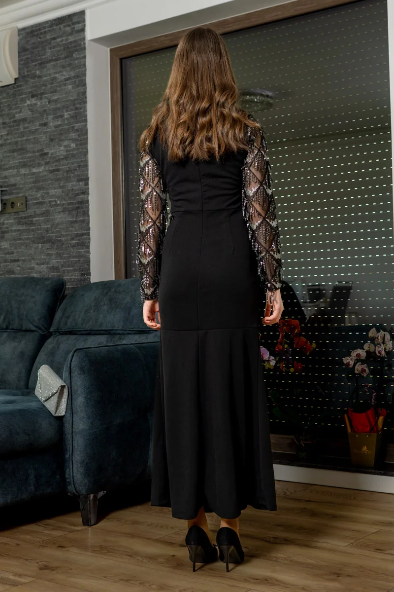 Rochii domnisoare de onoare ieftine | Rochie cu paiete si plasa | 250 ...